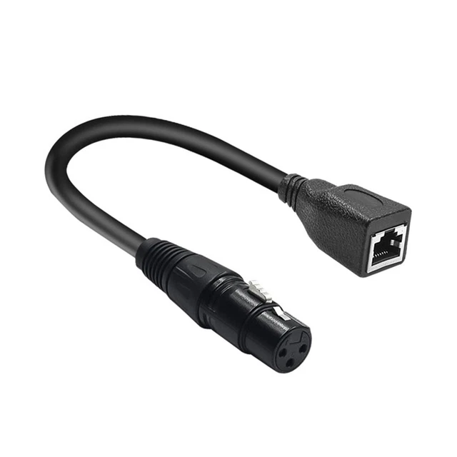 XLR 3 PIN Female to RJ45 Female Adapter Cable Connector Cord 30cm for £ ...