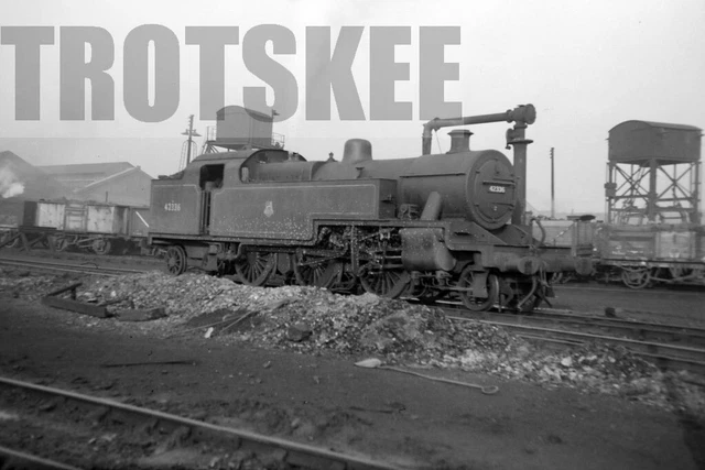 LARGER NEGATIVE BR British Rail Steam Loco 42336 Class J11 Derby 1954 £ ...