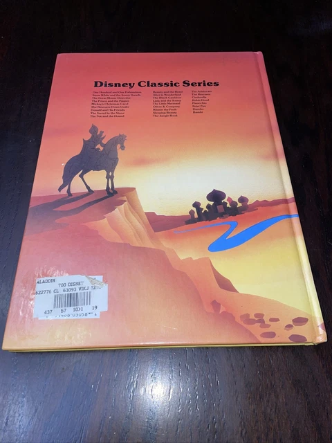 DISNEY'S ALADDIN HARDCOVER Book Mouse Works Adapted by Don Ferguson ...