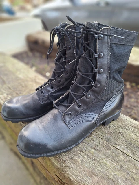 BRITISH ARMY SAS Patrol Combat Boots Black Leather size 9R £25.00 ...