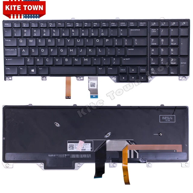GENUINE US LAPTOP Keyboard with Backlit for Dell Alienware 17 R4 R5 M17 ...