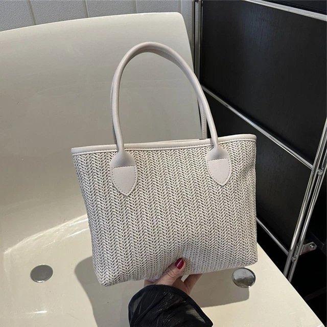 HANDMADE BRAID STRAW Bag Rattan Tote Bag Cute Handbag Ladies EUR 13,82 ...
