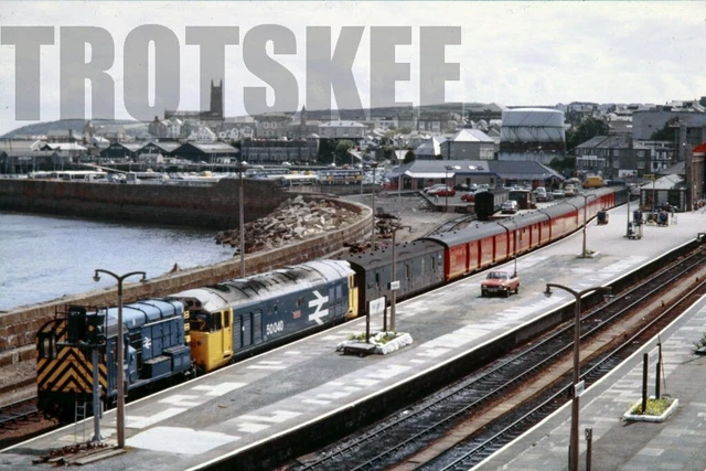 35MM SLIDE BR British Railways Diesel Loco 50040 Class 50 Pezance 1988 ...