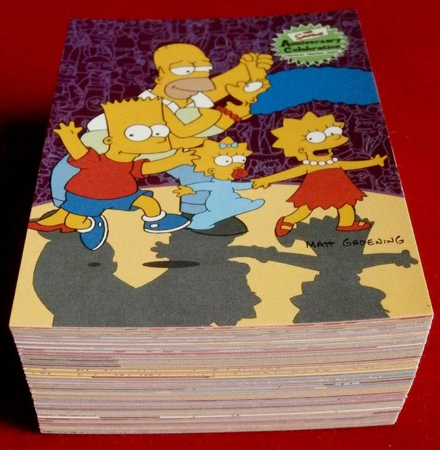 THE SIMPSONS 10TH Anniversary - Complete Base Set (81 cards) INKWORKS ...