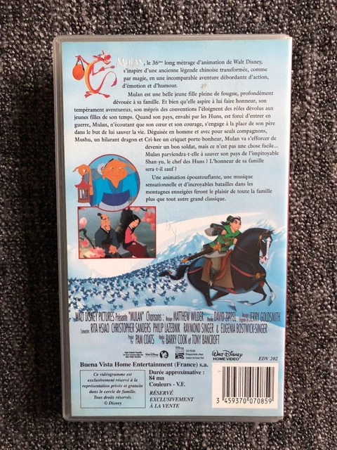 MULAN - CASSETTE VHS SECAM - DISNEY LES GRANDS CLASSIQUES EUR 1,00 ...