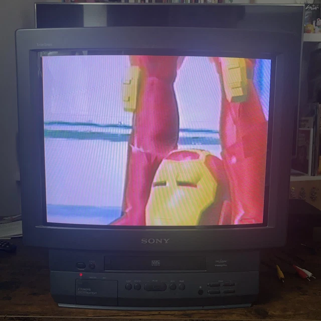 SONY TRINITRON KV-21V6U 21" VHS Combi Retro Gaming RGB Colour CRT TV ...