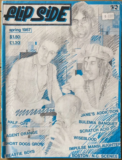 FLIPSIDE #52 PUNK rock Fanzine 1987 Agent Orange, Janes Addiction ...