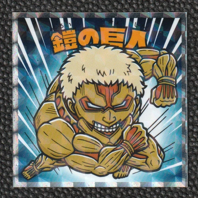 LOTTE ATTACK ON Titan Man Bikkuriman Seal Sticker Armored Titan AOT ...