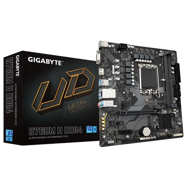 GIGABYTE B760M H DDR4 Micro-ATX Motherboard Intel LGA1700 Socket £93.13 ...
