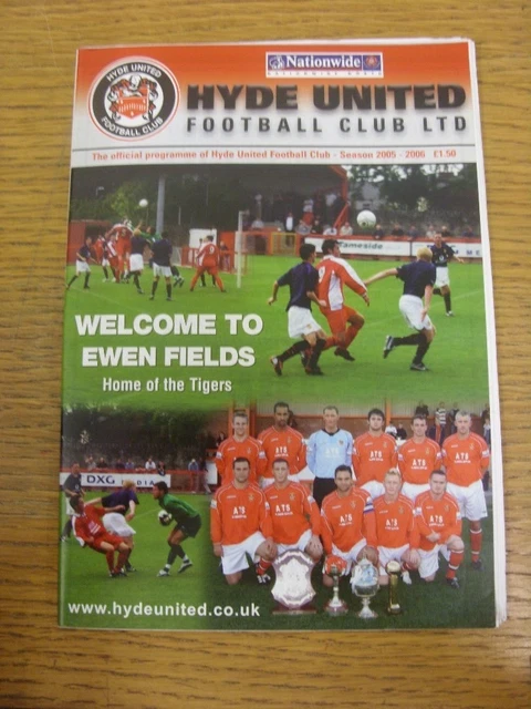 12/11/2005 HYDE UNITED v Leigh RMI . Footy Progs are pleased to offer ...