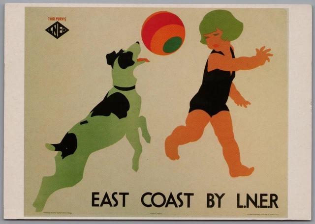 EAST COAST BY LNER Railway Advert Poster Postcard Unposted £2.70 ...