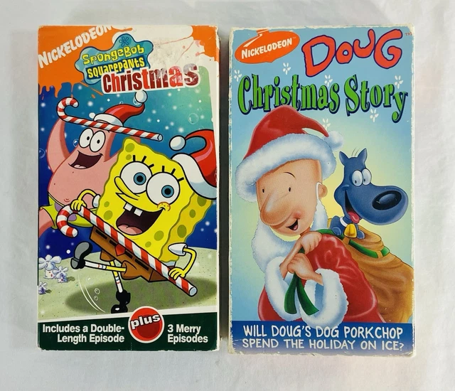 NICKELODEON CHRISTMAS SPECIAL VHS Lot SpongeBob & Doug Christmas Story ...