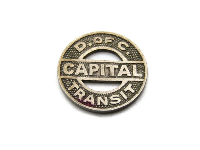 D OF C Capital Transit Token One Fare Silver Tone £10.65 - PicClick UK