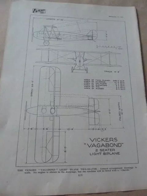 CUTAWAY AIRCRAFT DRAWING, VICKERS VAGABOND, from Flight magazine, from ... CUTAWAY AIRCRAFT DRAWING, VICKERS VAGABOND, from Flight magazine, from ...