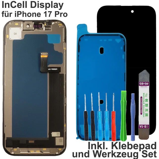 TOP-HX LCD INCELL Display for iPhone 17 Pro Black Screen + Tools $147. ...
