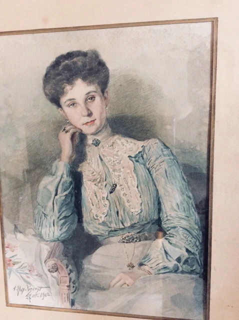 ANTIQUE WATERCOLOR PAINTING By A. Eloy Vincent (1868-1945) £307.12 ...