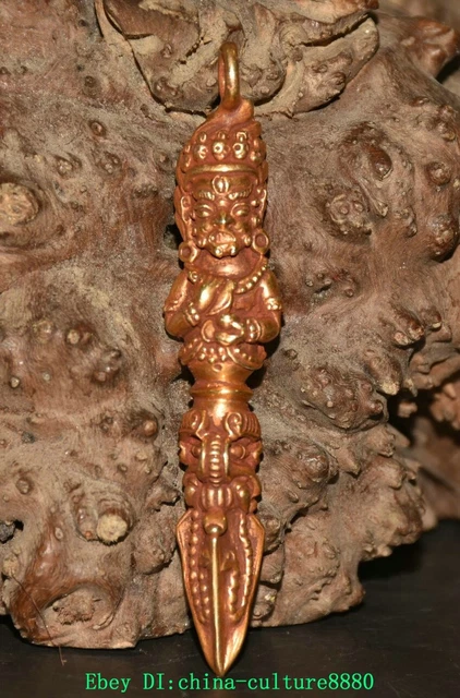 PENDENTIF BOUDDHA BOUDDHA mahabharata Dieu en cuivre plaqué or tibétain EUR 132,00 - PicClick FR