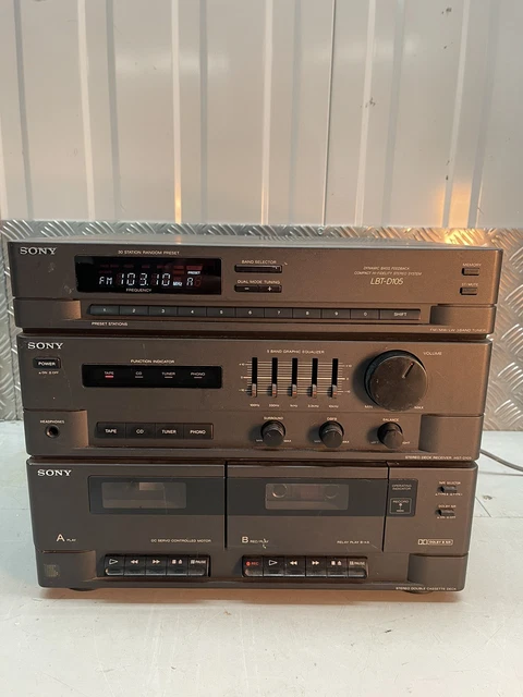 SONY HST-D105 HI-FI Stereo Radio Receiver Tape Cassette Player Recorder ...