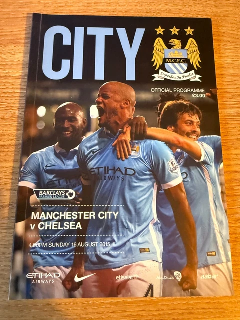 MANCHESTER CITY V Chelsea Premier League programme 2015/16 16/08/16 £3. ...