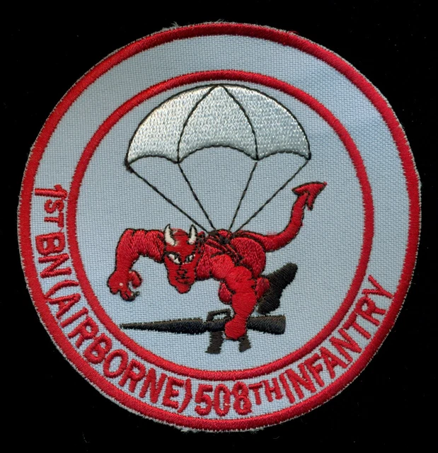 US ARMY 1ST Battalion (AIRBORNE) 508th Red Devils Infantry Patch N-25 ...