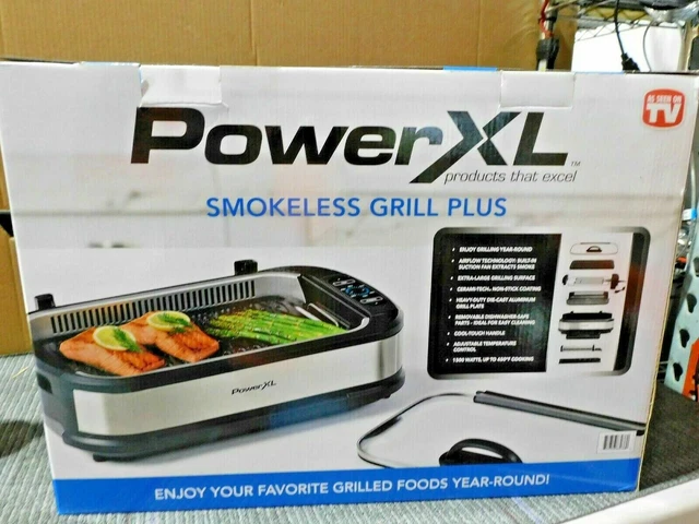 POWERXL SMOKELESS GRILL Plus with Tempered Glass Lid (Brand New in Box ...