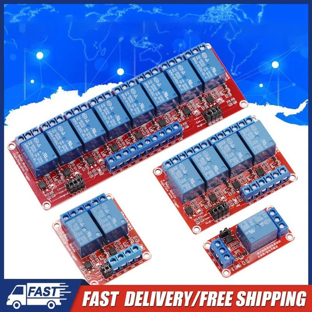 1/2/4/8 CHANNEL RELAY Switch Module with Optocoupler 5V 12V 24V for ...