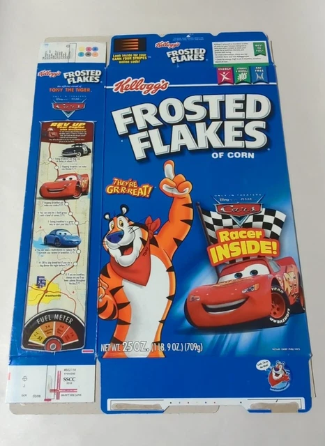 2006 KELLOGG'S FROSTED Flakes Disney Pixar Cars Movie Empty Flat Cereal ...