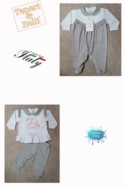 ENSEMBLE ET/OU TUTNA Nouveau Née Long Printemps Made IN Italy Teneri e ...