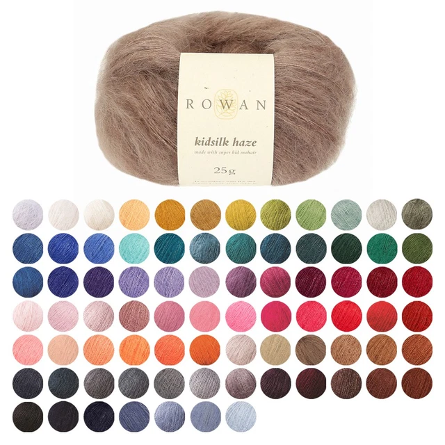 ROWAN KID SILK Fluffy Mohair Yarn Wool Haze Lace Crochet 25g 2Ply All ...
