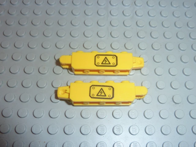 LEGO YELLOW HINGE Brick 1x4 Locking 30387pb001la + 30387pb001ra Set ...