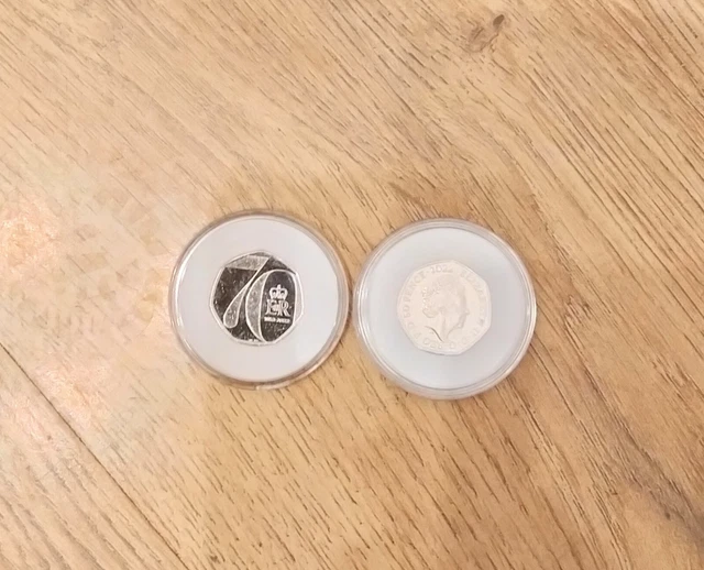 70TH ANNIVERSARY QUEENS Jubilee 50p coin . £3.95 - PicClick UK