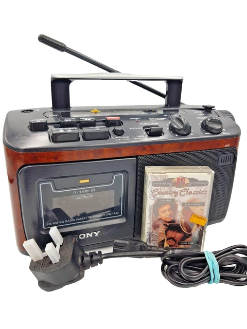 SONY CFM-A50 PORTABLE Cassette Player Recorder Radio Vintage ...