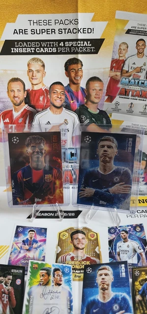 TOPPS MATCH ATTAX 2025/26 Ultra rare set Red Hot Lamine Yamal & Ice ...