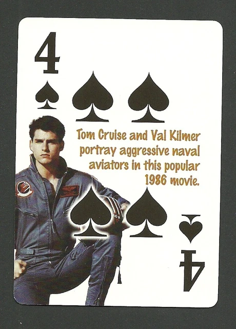 TOP GUN TOM Cruise Neat Playing Card #0Y8S $12.95 - PicClick CA