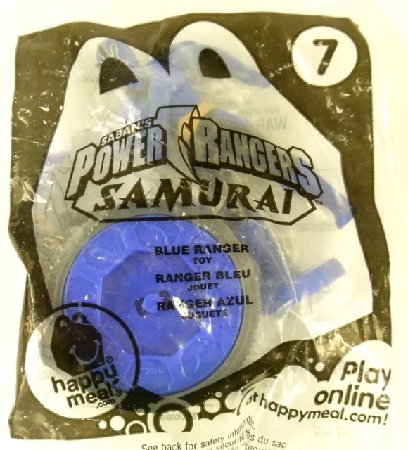 POWER RANGERS SAMURAI Blue Ranger #7 McDonald's Happy Meal Toy 2011 New ...