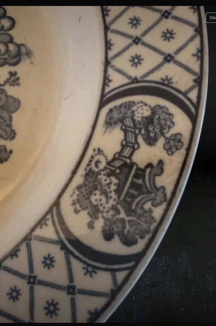 ANTIQUE BLUE & White Willow Pattern Porcelain Chinese Plate Bowl £16.15 ...