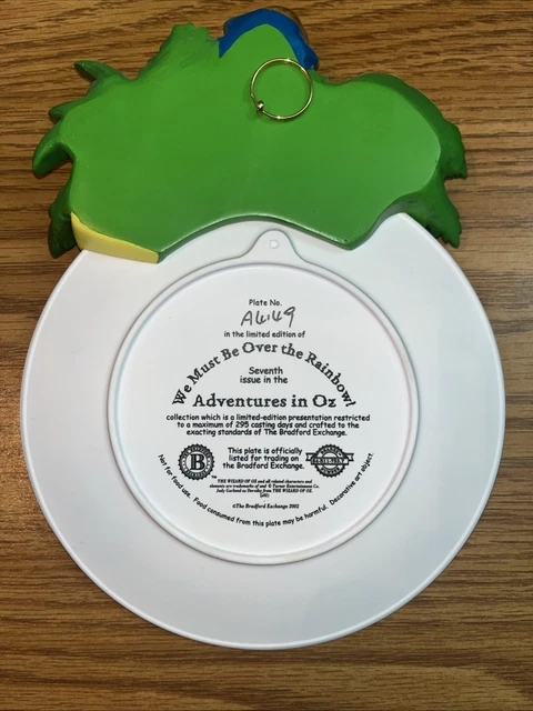 WIZARD OF OZ The Bradford Exchange 3D Plate " We Must Be Over The ...