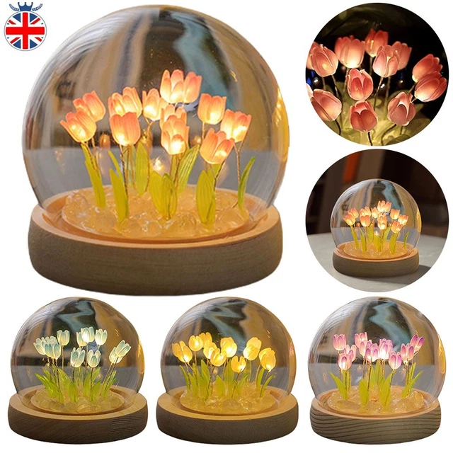 ARTIFICIAL TULIP FLOWER Night Light DIY LED Night Lamp Artificial ...
