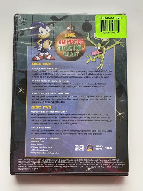 *SEALED* DIC ANIMATED Christmas Blast Sonic Hedgehog Mr Bumpy DVD NEW ...