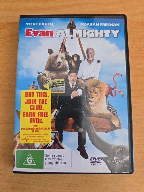 EVAN ALMIGHTY (DVD, 2007) Steve Carell Morgan Freeman Family Movie $4.90 - PicClick AU