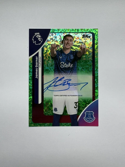 TOPPS PREMIER LEAGUE 2026 - James Garner Green Diamond Autograph /99 £ ...