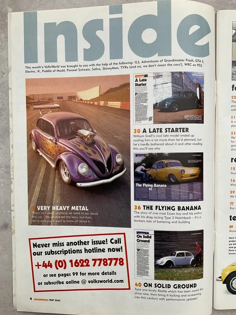 VOLKS WORLD MAGAZINE - May 2002 - 70s Street Bug, Deluxe Bus, 1302 ...