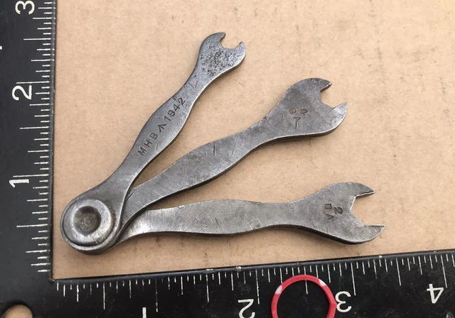 VINTAGE MHB BA magneto spanners military crows foot 1942 £12.95 ...