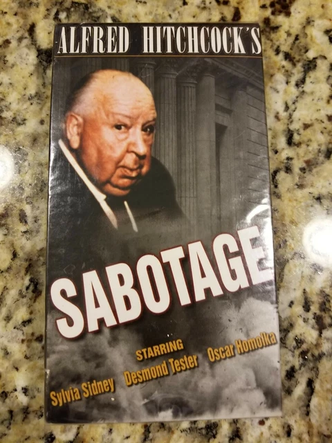 SABOTAGE MOVIE ALFRED Hitchcock VHS Sylvia Sidney Tester Homolka Sealed ...