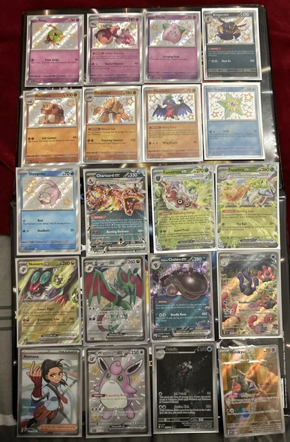 POKEMON PALDEAN FATES Baby Shiny Charizard EX Bundle Job Lot X 20 Cards ...