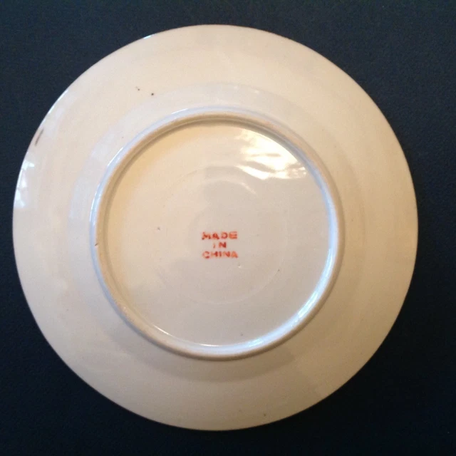 ~ANTIQUE IMPERIAL YELLOW Twin Dragon Chinese Export Porcelain Plate ...