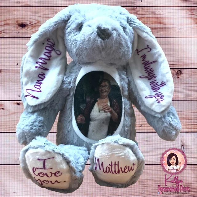 MEMORY TEDDY BEAR Funeral Memorial Keepsake Photo Teddy Personalised ...