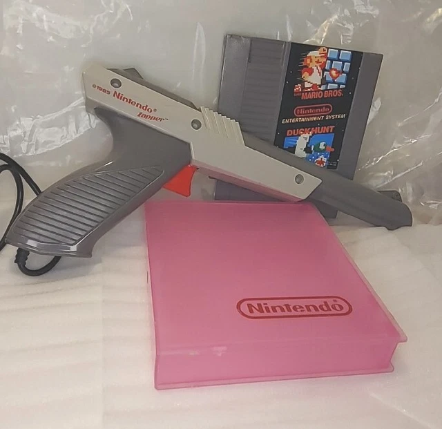 ORIGINAL NINTENDO DUCK Hunt Super Mario Bros + Zapper Light Gun (NES ...