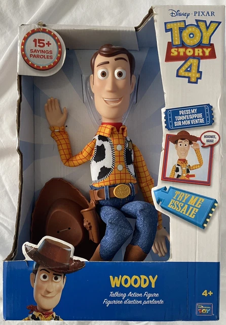 TOY STORY 4 Sheriff Woody Deluxe Pull-String Talking Action Figure ...