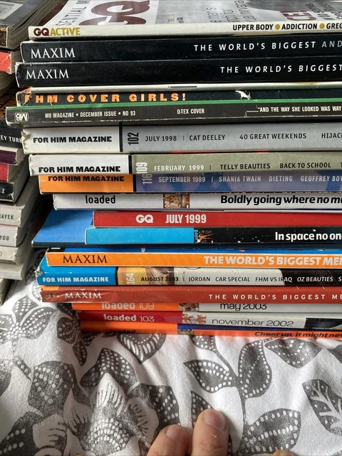 JOB LOT MAGAZINES 90’s + Maxim, FHM, Loaded, GQ £100.00 - PicClick UK